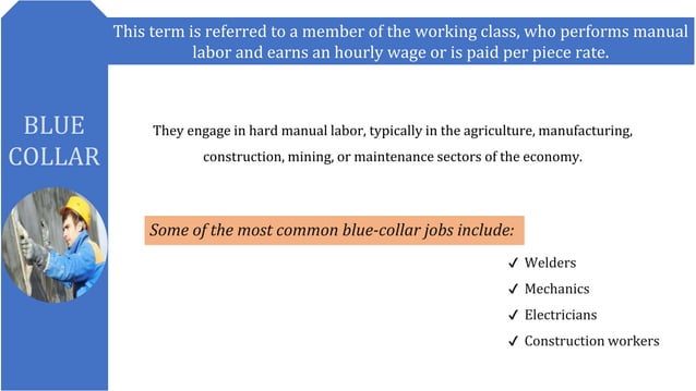 Different Collar Workers ( Blue vs White vs Pink vs Gold vs Black and ...