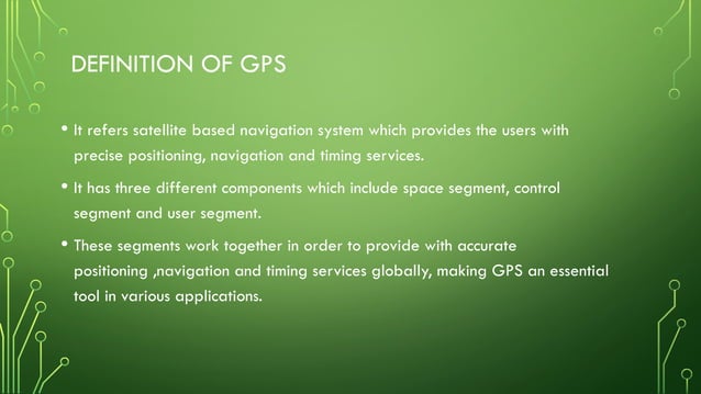 The Different components of global positioning System.pptx | Geography | Science