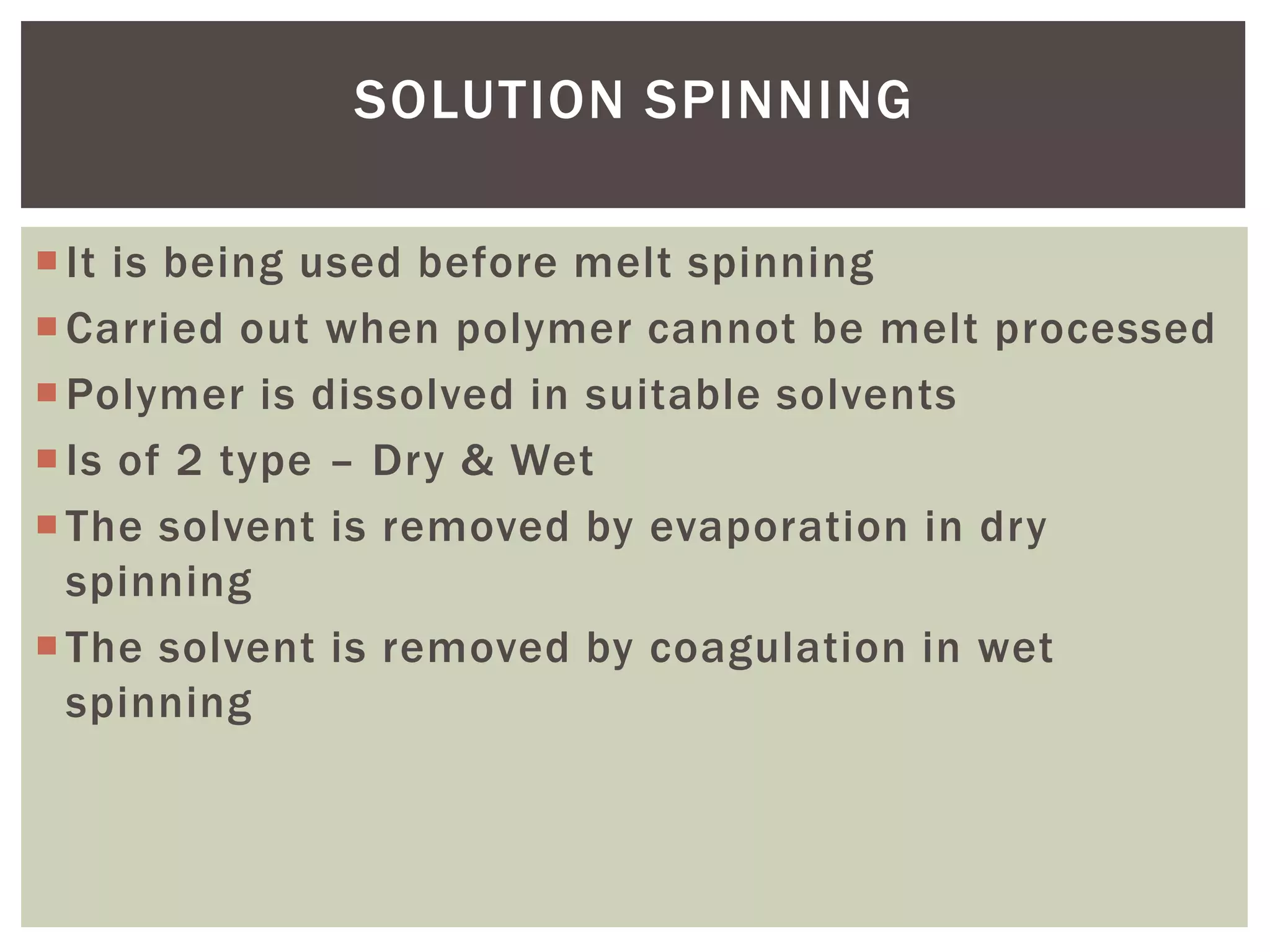 Different components of spinning process | PPTX