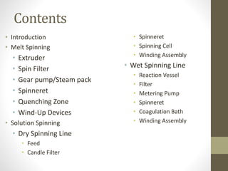 Different components of spinning process | PPTX
