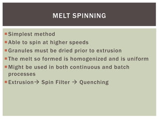 Different components of spinning process | PPTX