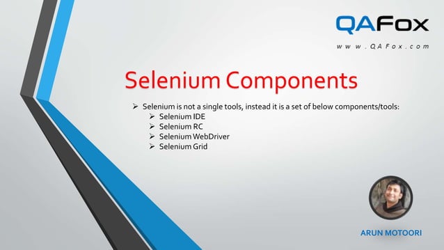Different components or tools of selenium | PPT