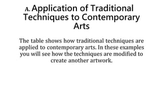 Different Contemporary Art Techniques and Performance.pptx