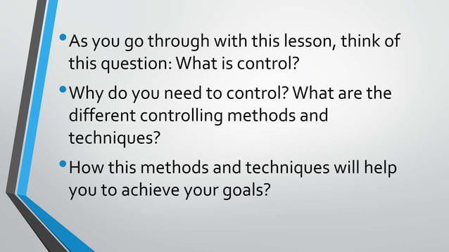 Different Controlling Methods and Techniques.pptx | Business Accounting ...