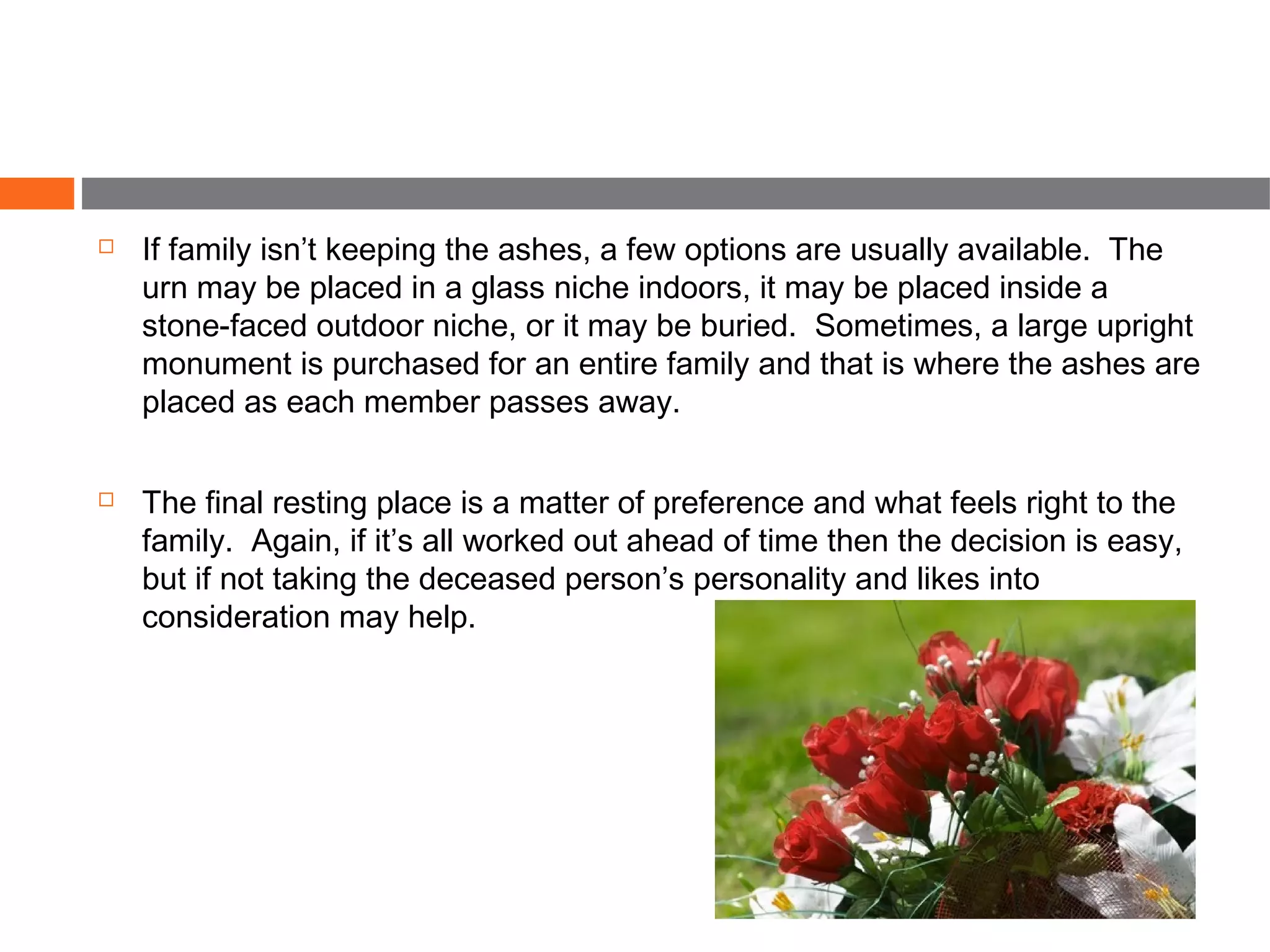 Different cremation options | PPT