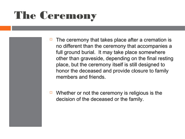 Different cremation options | PPT | Death, Injury, or Military Conflict ...