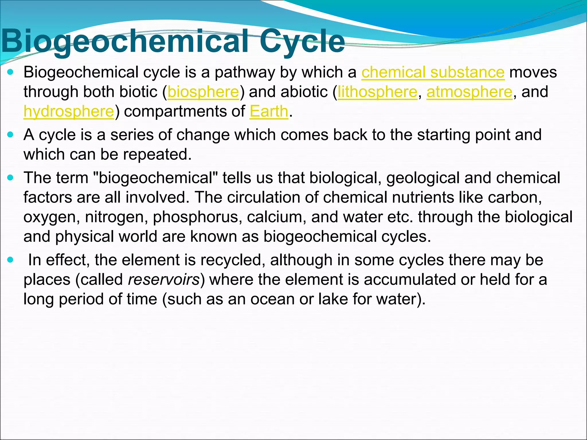 Different BIO - GEO cycle of eco system | PPTX