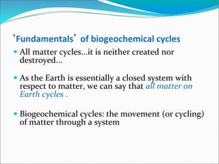 Different BIO - GEO cycle of eco system | PPT