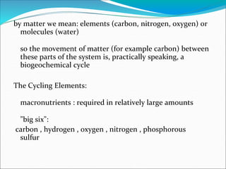 Different BIO - GEO cycle of eco system | PPTX