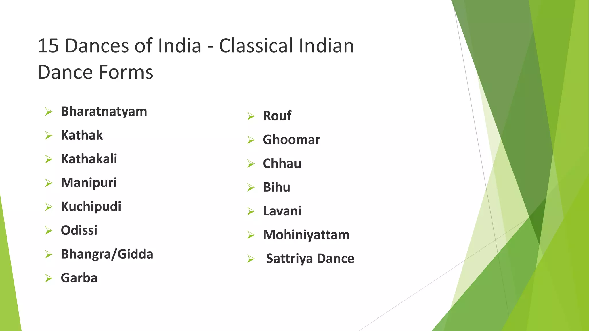 Different Indian Dance Forms | PPTX