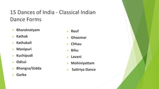 Different Indian Dance Forms | PPTX