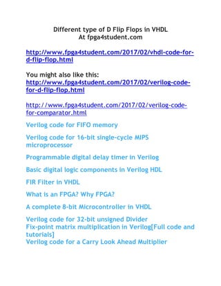Different df fs in vhdl | PDF