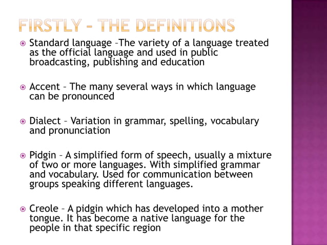 Different dialects | PPT