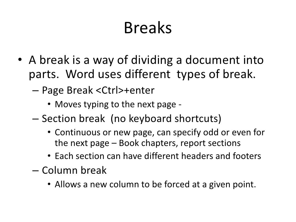 Different document types