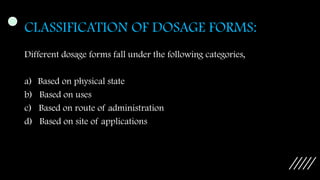 DIFFERENT DOSAGE FORMS OF DRUGS.pptx for PHBT | PPTX
