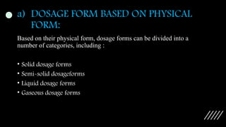 DIFFERENT DOSAGE FORMS OF DRUGS.pptx for PHBT | PPTX