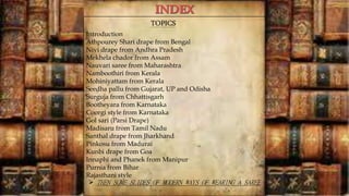 Different saree drapes | PPTX