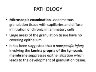 Covering Ear Tube Granulation Tissue