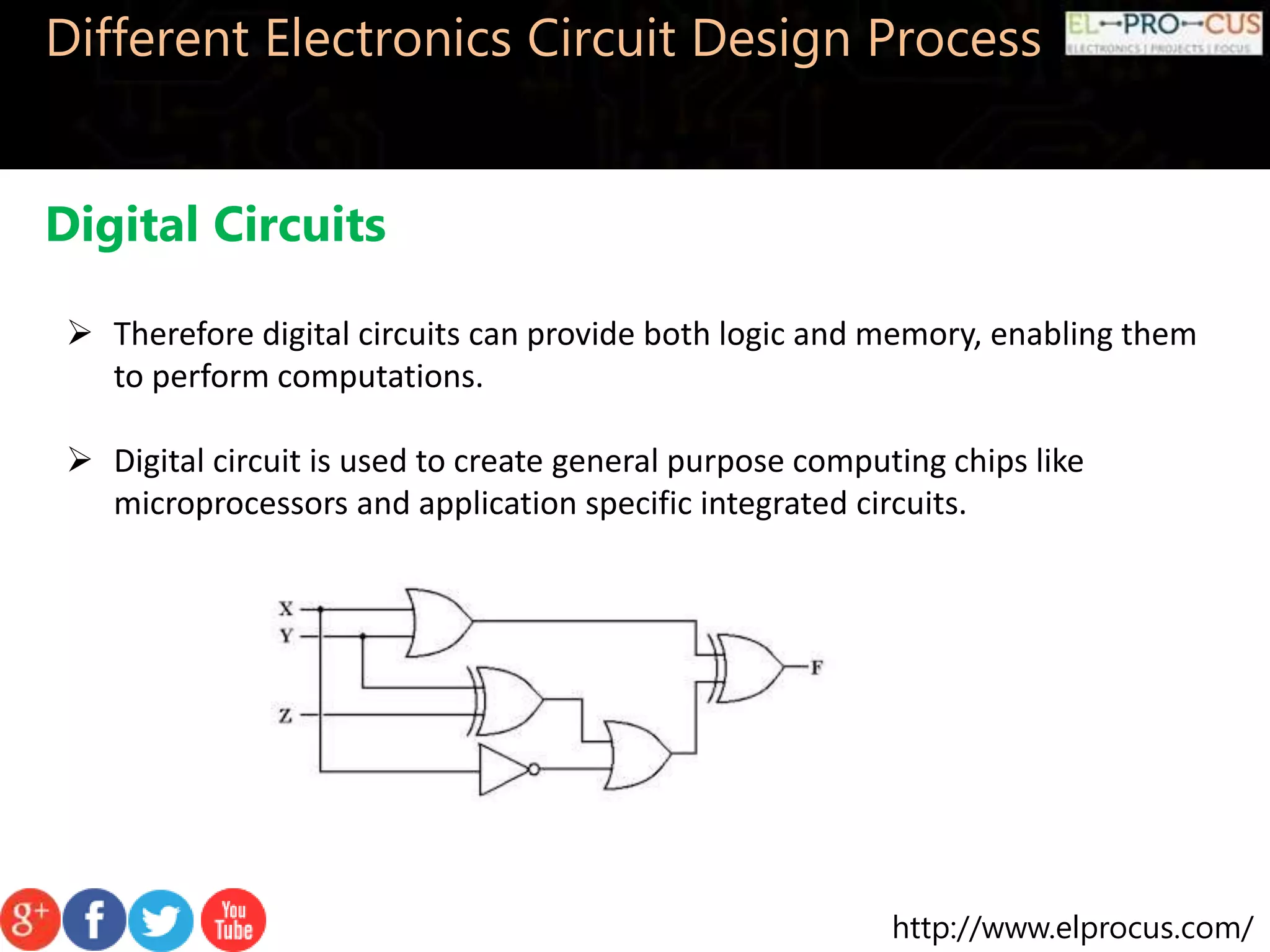 Different electronics circuit design process | PPTX