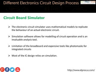 Different electronics circuit design process | PPTX