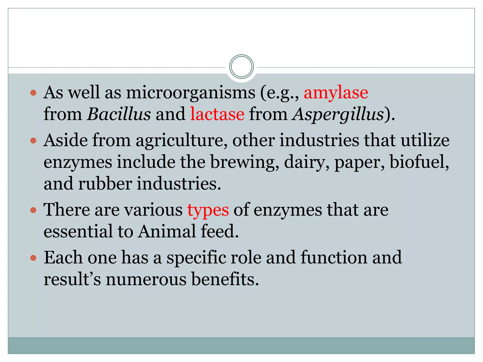 Different enzymes in animal nutrition | PPTX
