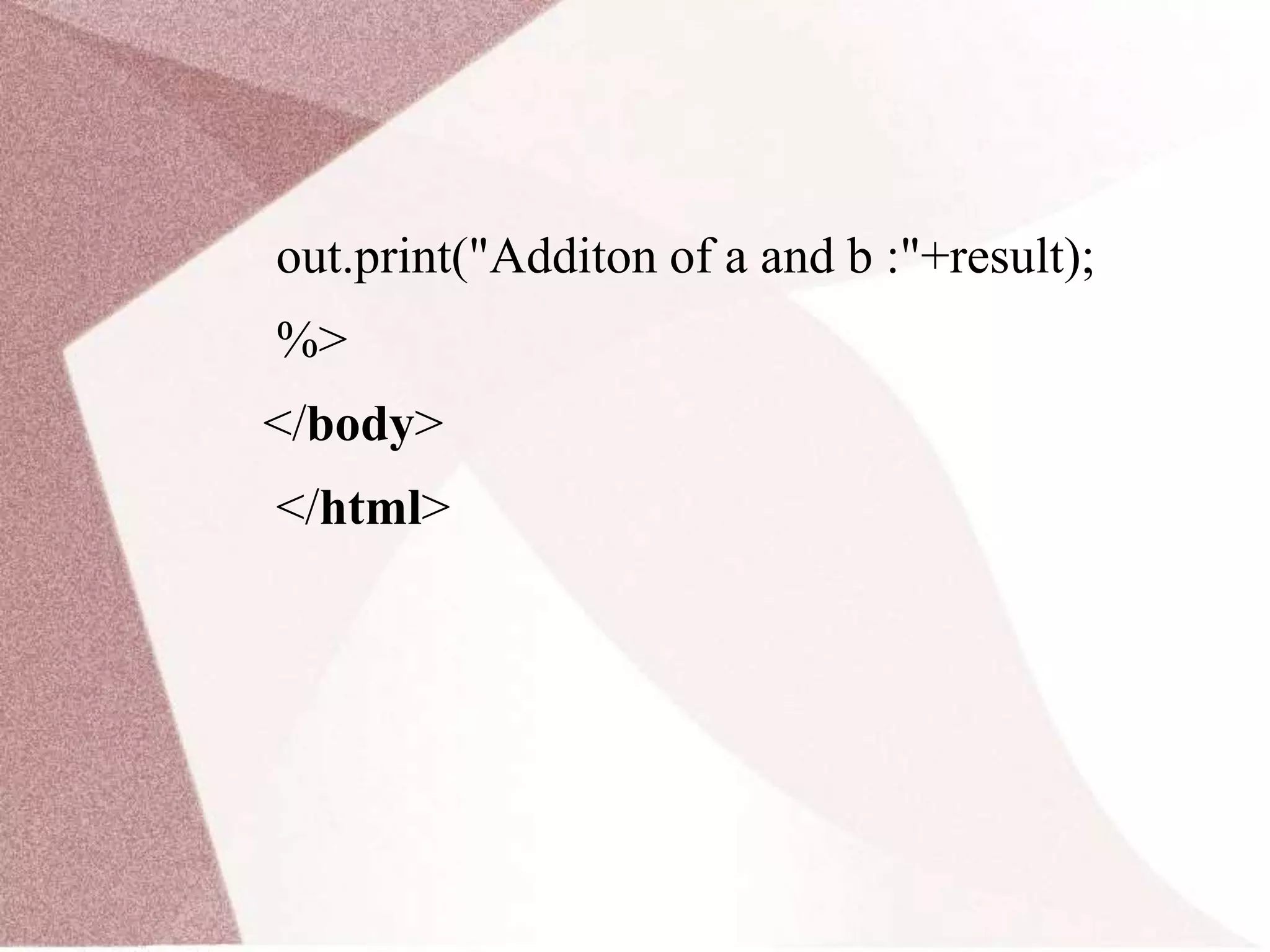 Different examples of jsp codes | PPT