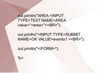 Different examples of jsp codes | PPT