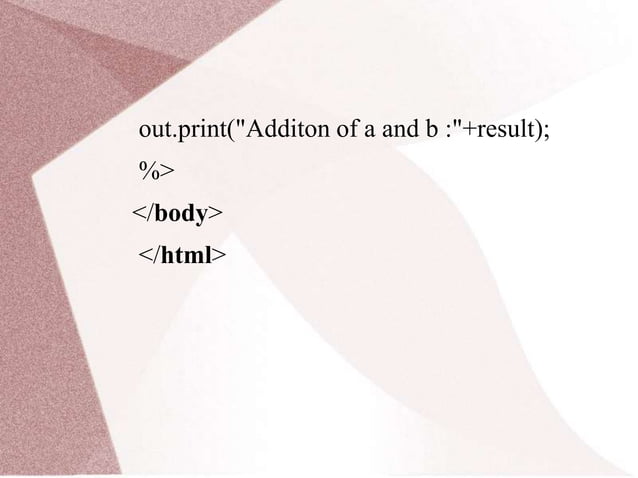 Different examples of jsp codes | PPT