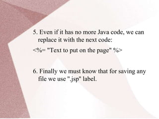 Different examples of jsp codes | PPT