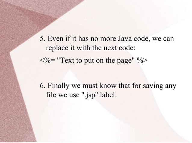 Different examples of jsp codes | PPT