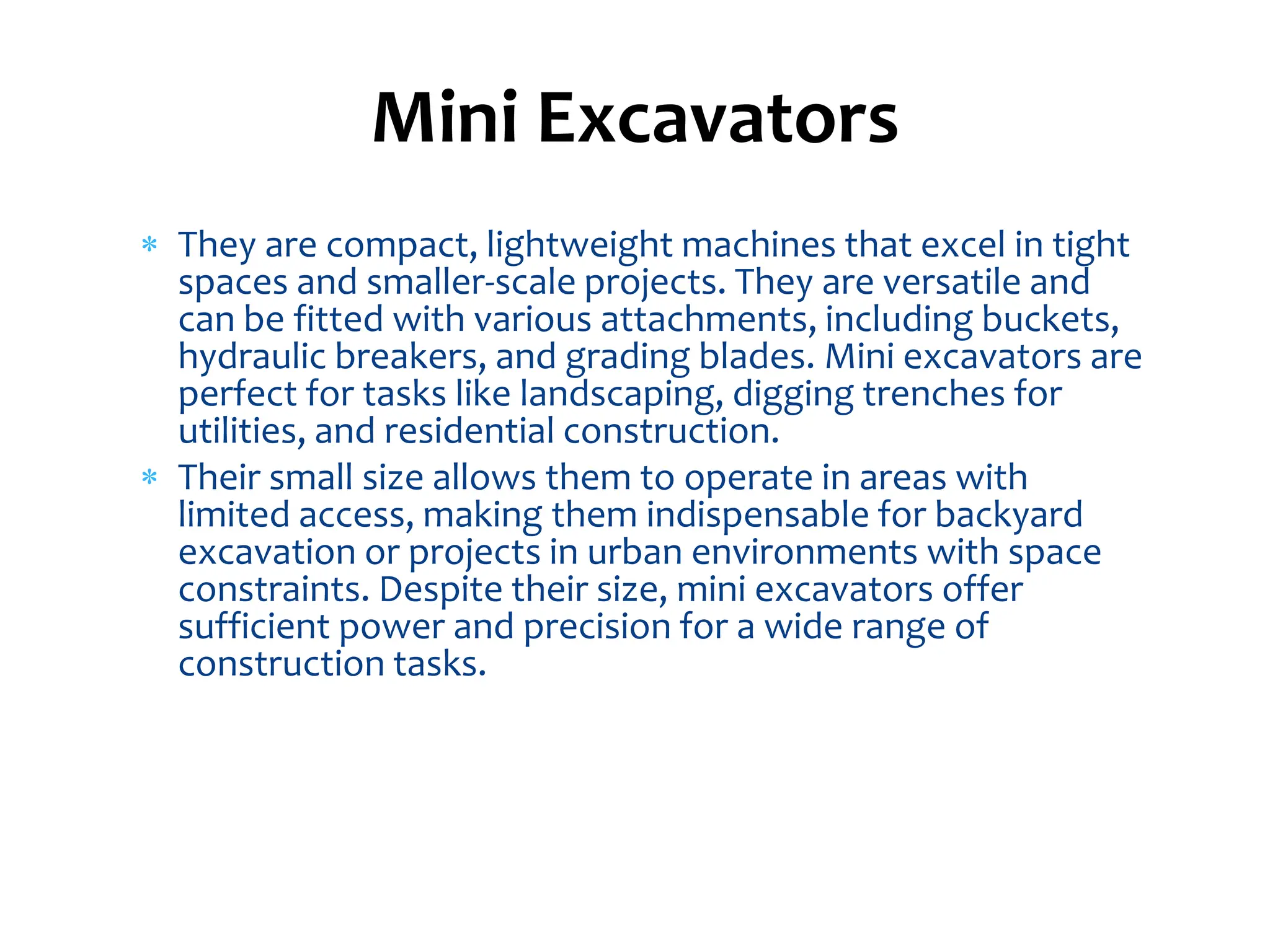 Different Excavator Types and Their Construction Site Applications.pptx ...