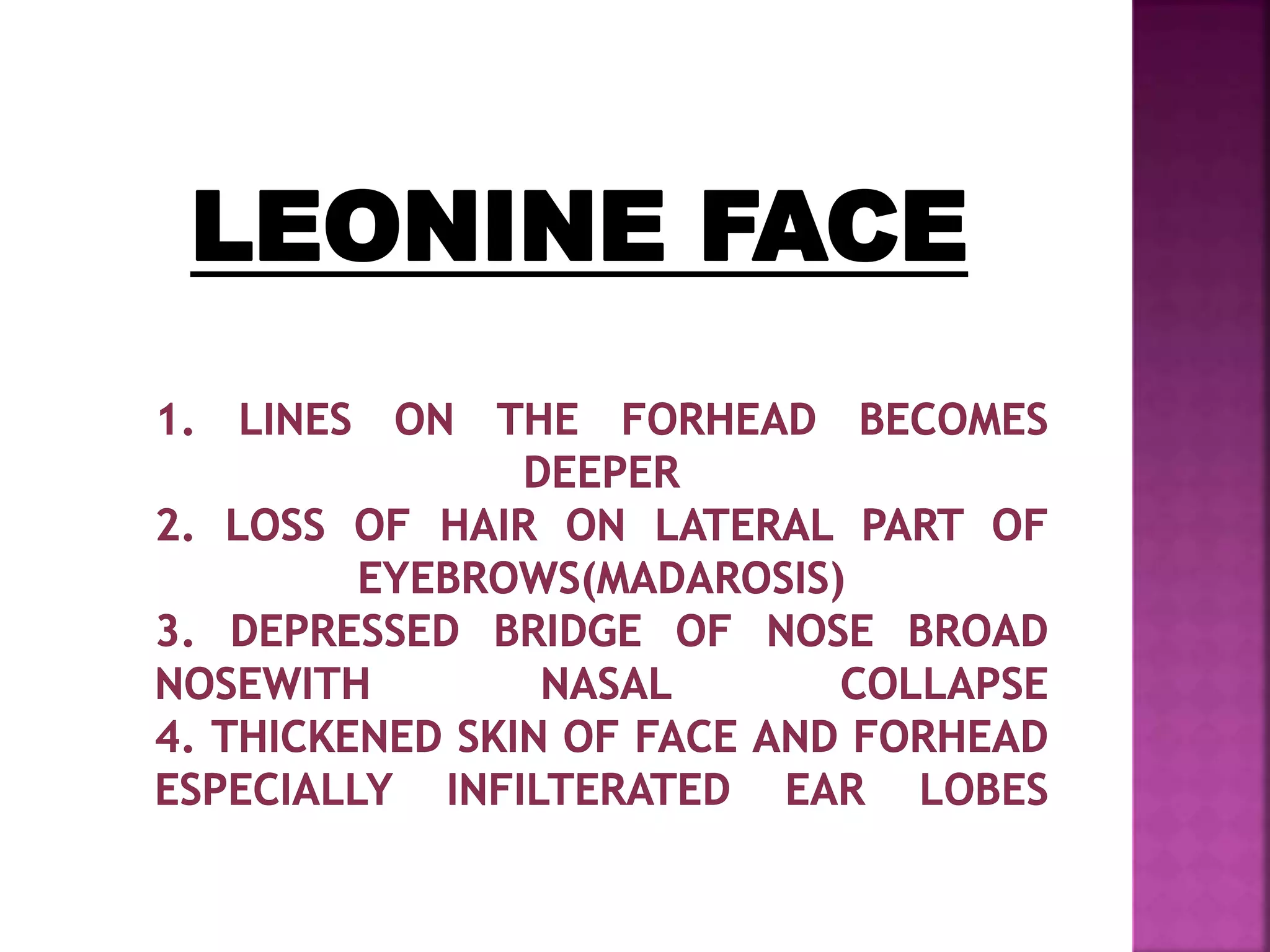Different facies used in the diagnosis of disease | PPTX