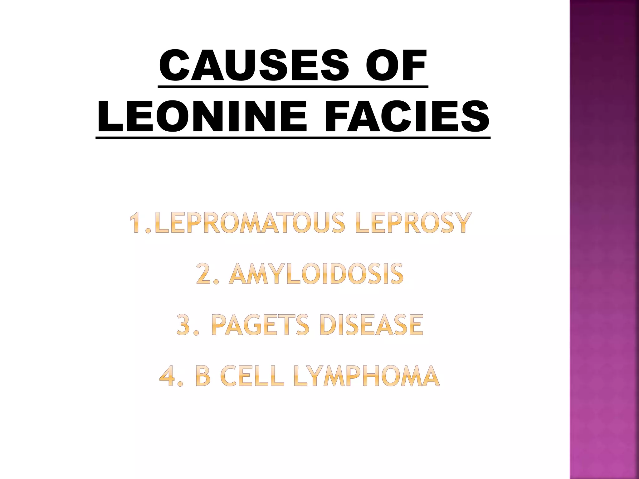 Different facies used in the diagnosis of disease | PPTX