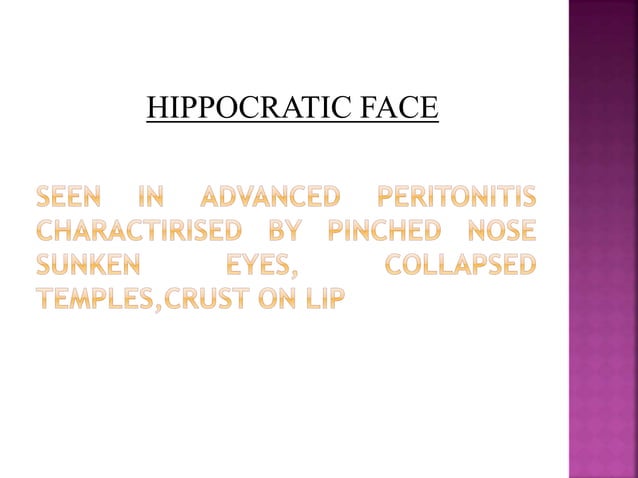Different facies used in the diagnosis of disease | PPTX