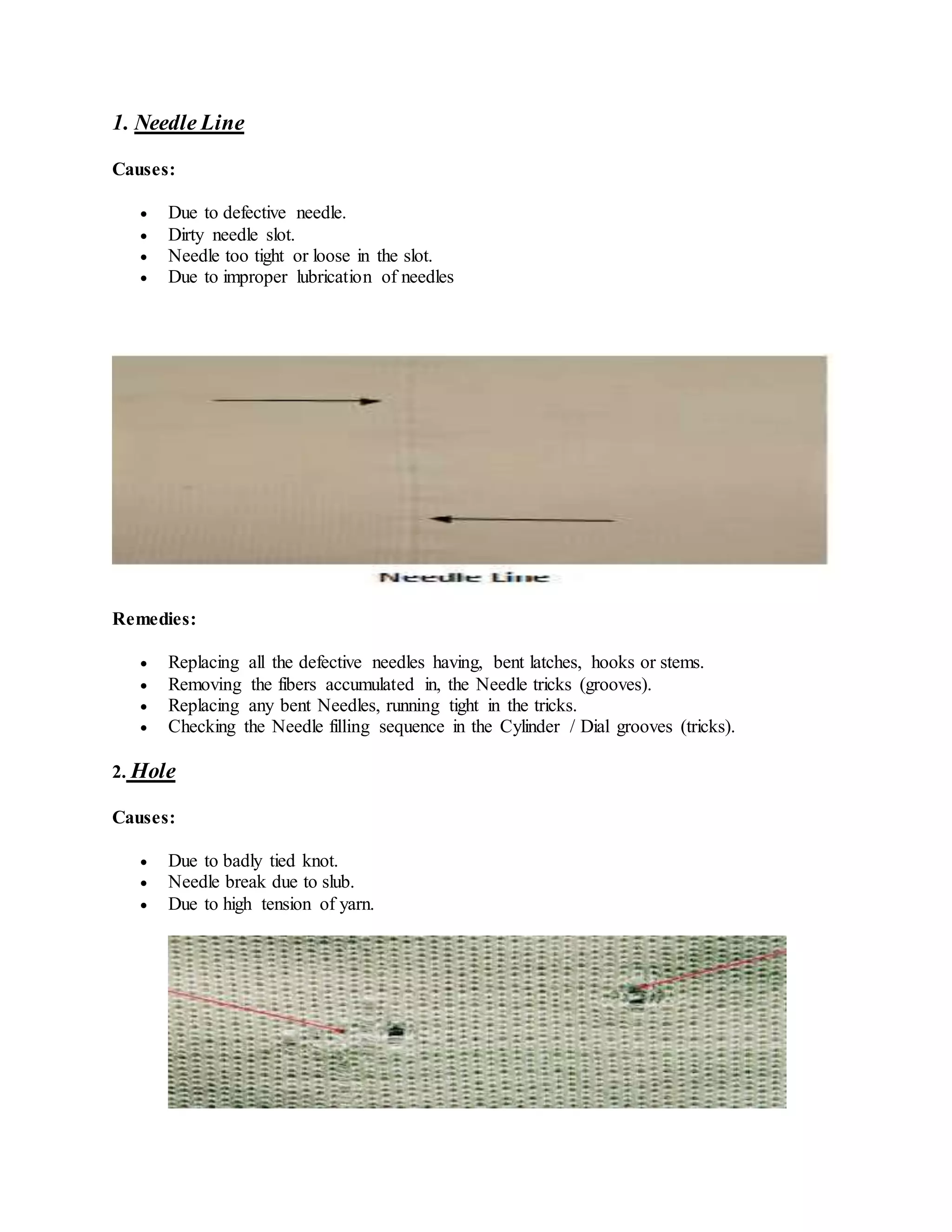 Different faults of fabric | DOCX
