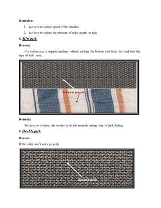 Different faults of fabric | PDF