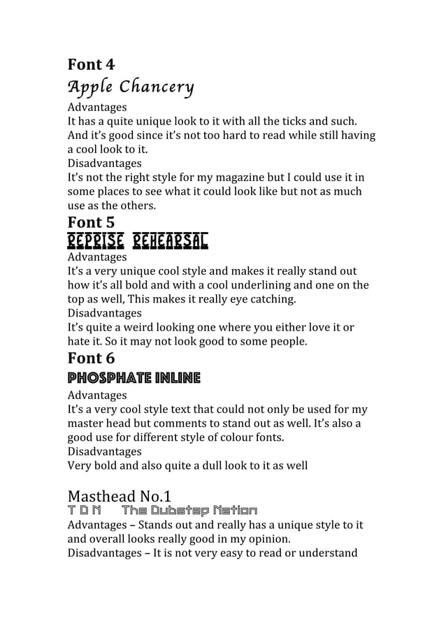 Different fonts | PDF