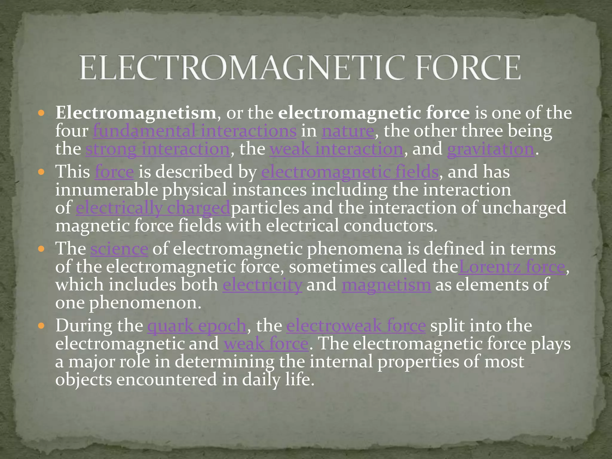 Different forces of nature | PPTX