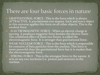 Different forces of nature | PPTX