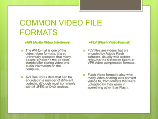 Different formats of video | PPTX