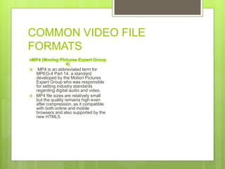 Different formats of video | PPTX