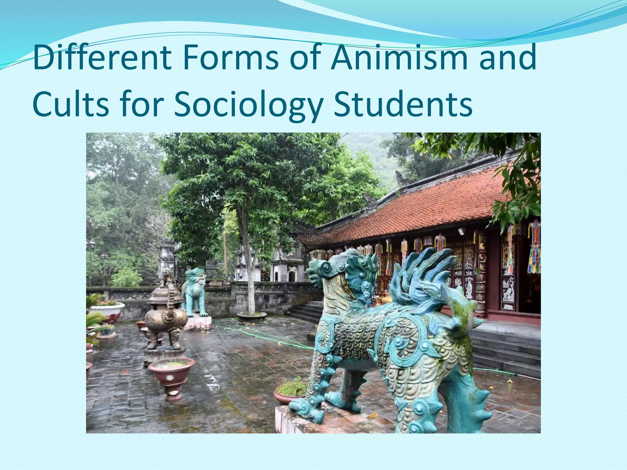 Different Forms of Animism and Cults for Sociology Students | PPTX
