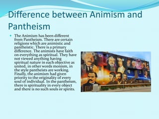 Different Forms of Animism and Cults for Sociology Students | PPTX