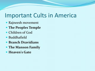 Different Forms of Animism and Cults for Sociology Students | PPTX
