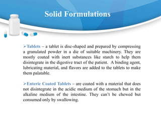 Different Forms of Drug Formulation | PPT