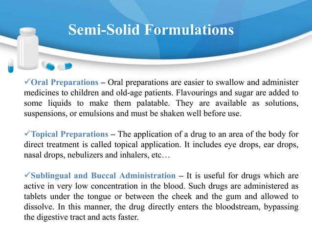Different Forms of Drug Formulation | PPT