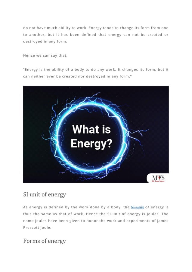 Different Forms of Energy | PDF