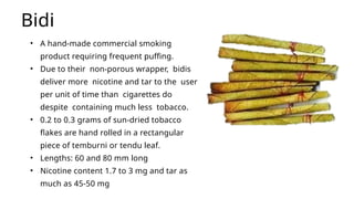 Different forms of smoked tobacco consumption | PPTX