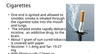 Different forms of smoked tobacco consumption | PPTX