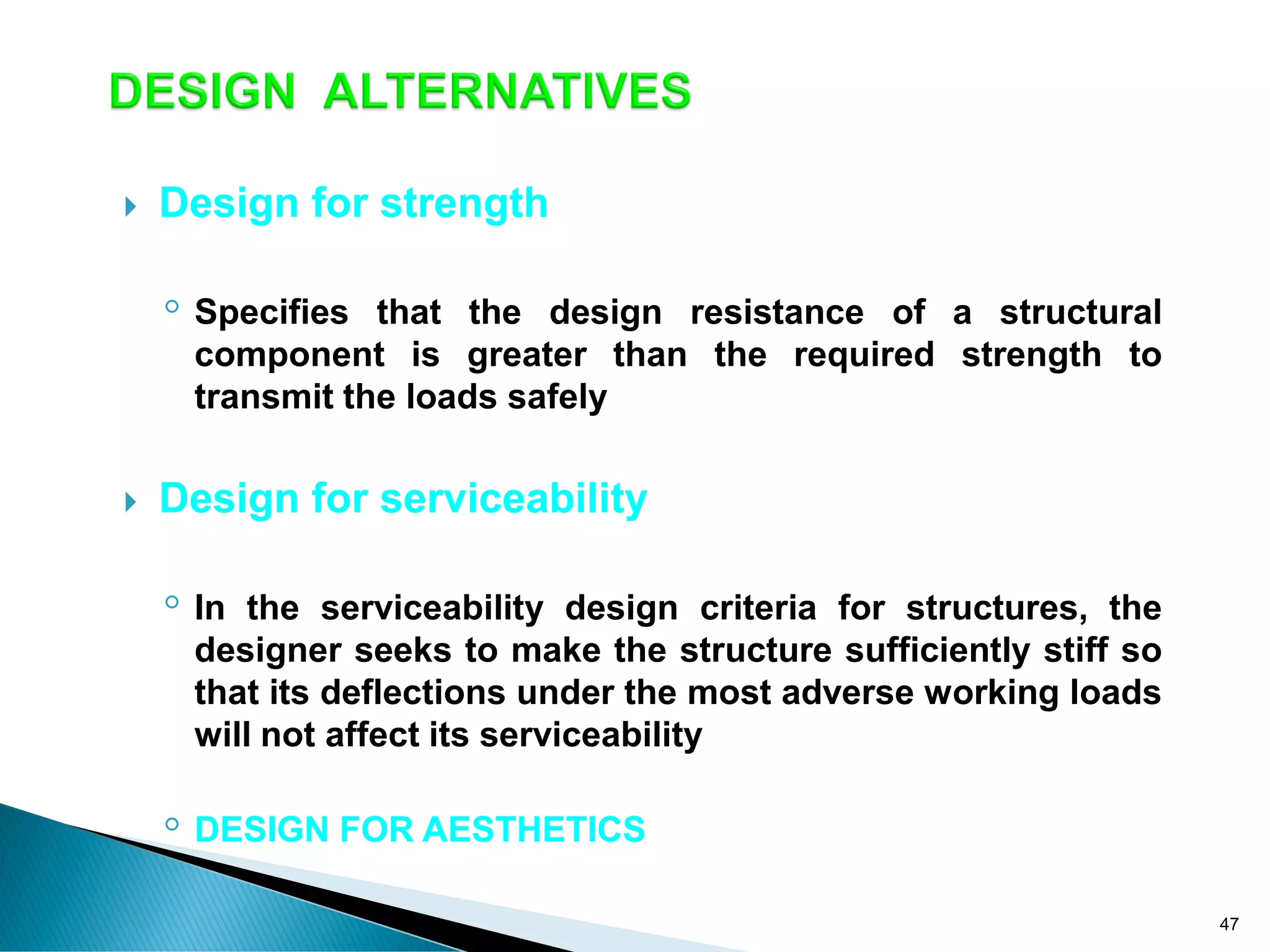 Different forms of steel intensive structures, shape optimisation ...